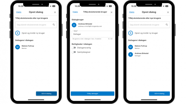 Hvordan opretter jeg en ny dialog? (app) | Support FirstAgenda